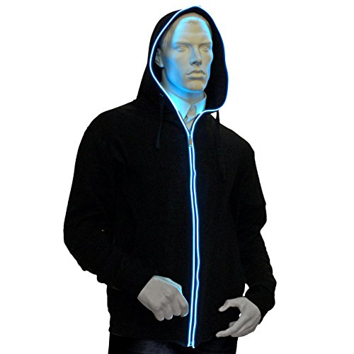LED-Hoodie Zip-Hoodie – lass dein inneres Licht leuchten! | Stuffmaster